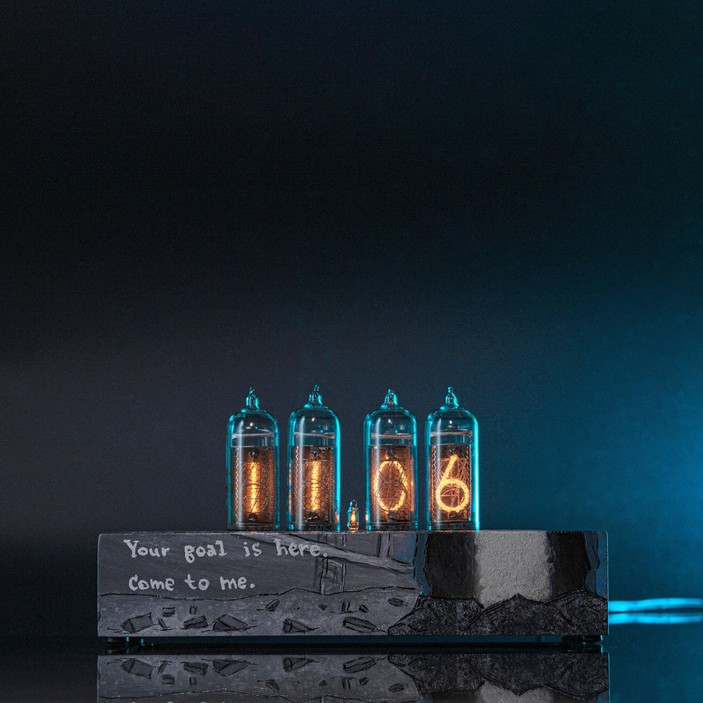 Hand-painted Stalker Nixie Tube Clock with Replaceable IN-14 Nixie Tub